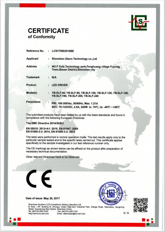 CE - Shenzhen Ubero Technology Ltd.