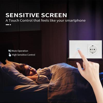 China Euro Standard Type 157 touch switch socket combination for circular mounting box for sale