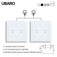 China Single Live Wire Control Double Pole Timer Switch 2 Gang 2 Way Stair Switch Bed Switch for sale