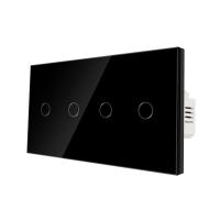 Quality EU/UK 157*86mm Compact Touch Switch 4Gang Push Button Wall Switch Suitable For for sale
