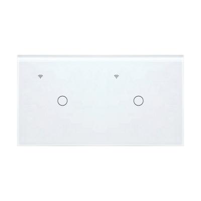 Cina 157 Tipo 2Gang 50-60Hz Smart WIFI Switch Domotica wireless Interruttore a parete per casa intelligente Controllo app Tuya in vendita