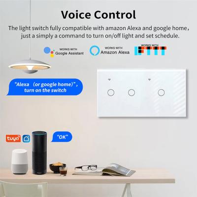 Cina 157 Tipo 2Gang 50-60Hz Smart WIFI Switch Domotica wireless Interruttore a parete per casa intelligente Controllo app Tuya in vendita