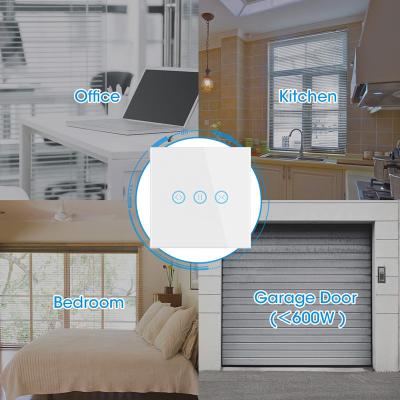 Cina 1800W Tuya Curtain Smart Wi-fi Programmabile Switch Muro Installazione nascosta App Timing remoto Controlli vocali in vendita
