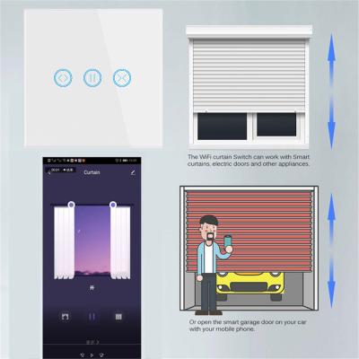 Cina 1800W Tuya Curtain Smart Wi-fi Programmabile Switch Muro Installazione nascosta App Timing remoto Controlli vocali in vendita