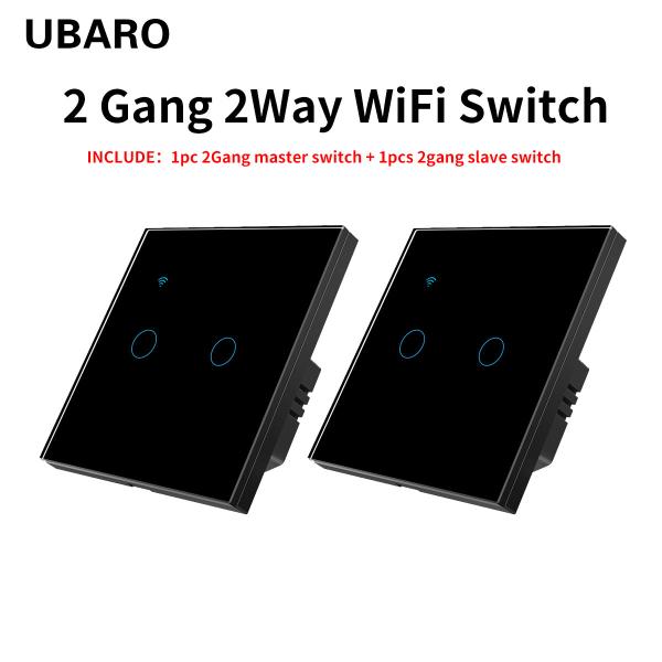 Quality 2 Gang 2 Way Dual Dimmer Switch Zigbee TuYa Switch Voice APP Touch Control for sale