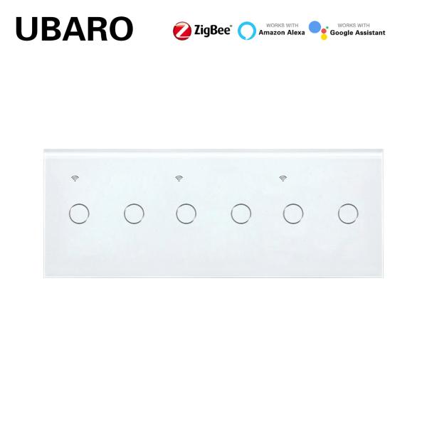 Quality Wireless Smart Zigbee Wall Switch Zigbee Hubs Zigbee Wireless Switch 6 Gang for sale