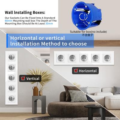 中国 フォスファールブロンズ導体型366型温熱ガラスパネル付きの電気壁ソケット 販売のため