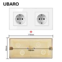 China 2 Sockets Smart Wall Sockets AC250V Square Black Wall Sockets Installation Box for sale