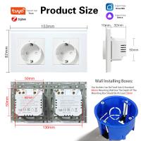China Tuya Zigbee Smart Socket With 3500w Timer Function Type 153 EU Standard for sale