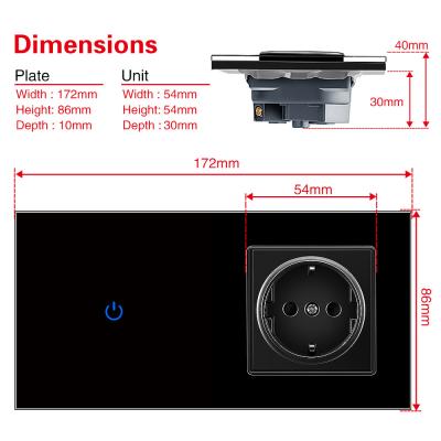 Cina 1 Gang Switch 1 Gang Socket Switch in plastica e socket con controllo a filo singolo in vendita
