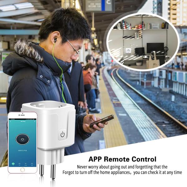 Aplicación controlada Smart Plug Socket Control de voz Wifi toma de corriente CE