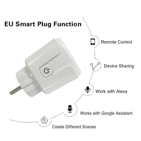 Aplicación controlada Smart Plug Socket Control de voz Wifi toma de corriente CE