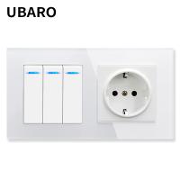 China LED Lights Switch Socket Combination Round Mounting Box Light Bulb Socket With Switch for sale