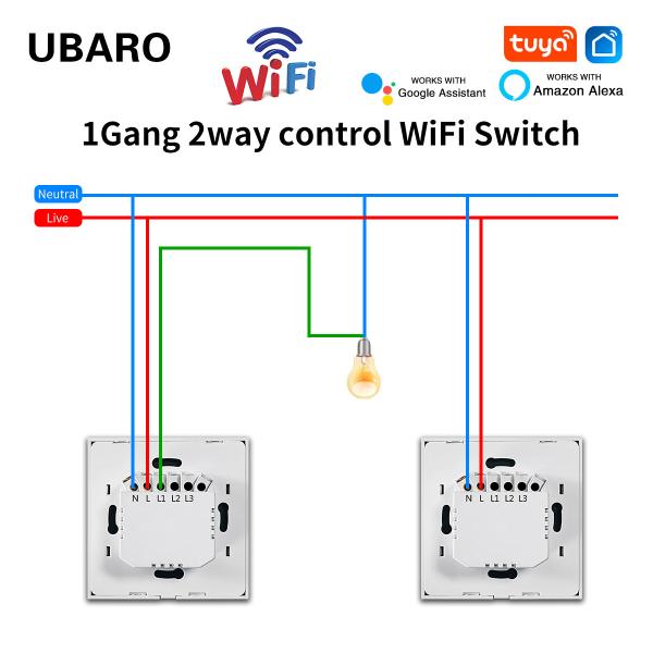 Quality 100Vac - 240Vac Dual Smart Light Switch Stair Bed Indicator Light Smart 3 Gang for sale