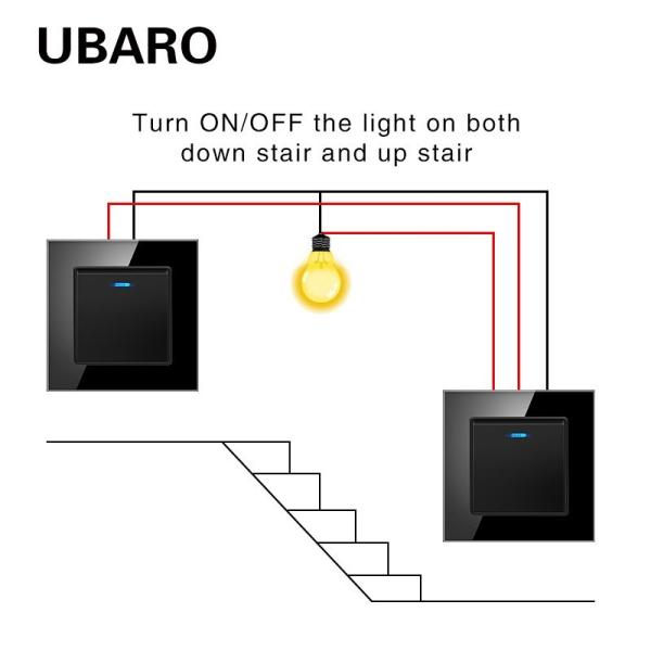 Quality 82Type FR Standard Wall Light Cross Switch 250V 10A 2000W 1 Gang 2 Way Push Switch Suitable Round Installation Box for sale