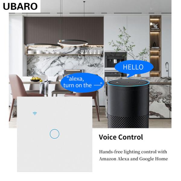 Quality Tuya Smart Home Light Switch Smart WIFI Panel Glass 4 Gang Work With Google for sale