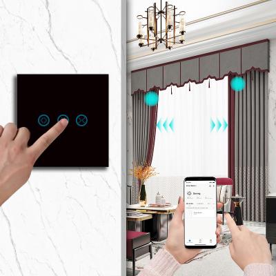 Cina 1800W Tuya Curtain Smart Wi-fi Programmabile Switch Muro Installazione nascosta App Timing remoto Controlli vocali in vendita