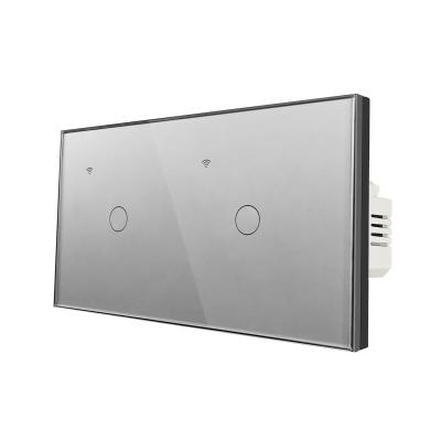 Cina 157 Tipo 2Gang 50-60Hz Smart WIFI Switch Domotica wireless Interruttore a parete per casa intelligente Controllo app Tuya in vendita