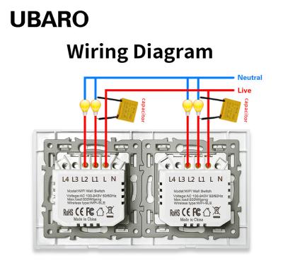 China 157 Type Eu Tuya Home Wifi Buttons UL94V0 Smart WIFI Switch 240V Bluetooth Wall Switch For IOS Android App Conrtrol for sale
