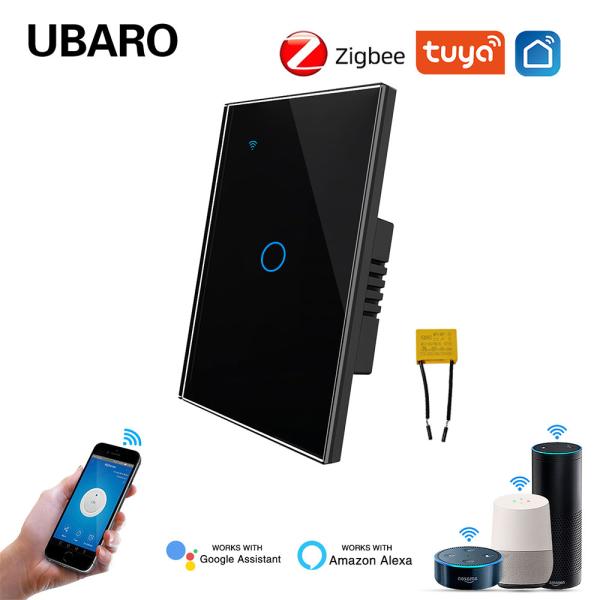 118 タイプ 1 ギャング US/BR/AU 標準ライブワイヤー制御スマート Zigbee スイッチ Zigbee ハブと互換性 110-240Vac 50/60Hz