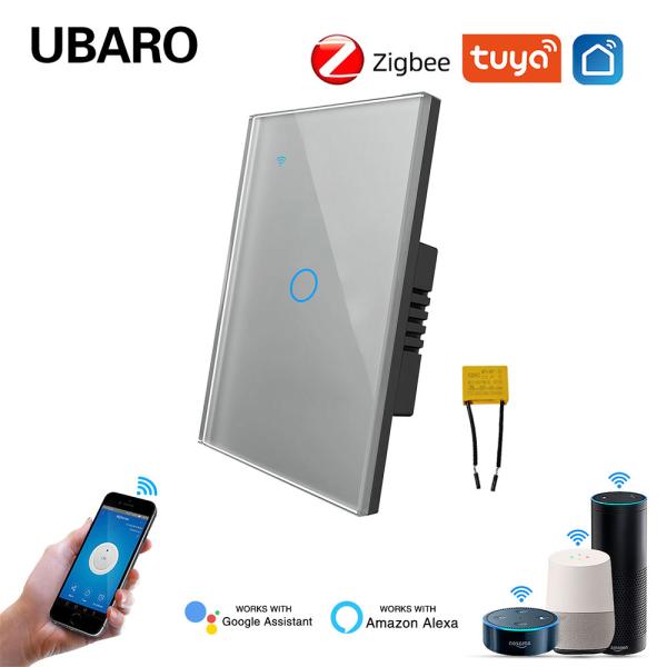 118 タイプ 1 ギャング US/BR/AU 標準ライブワイヤー制御スマート Zigbee スイッチ Zigbee ハブと互換性 110-240Vac 50/60Hz