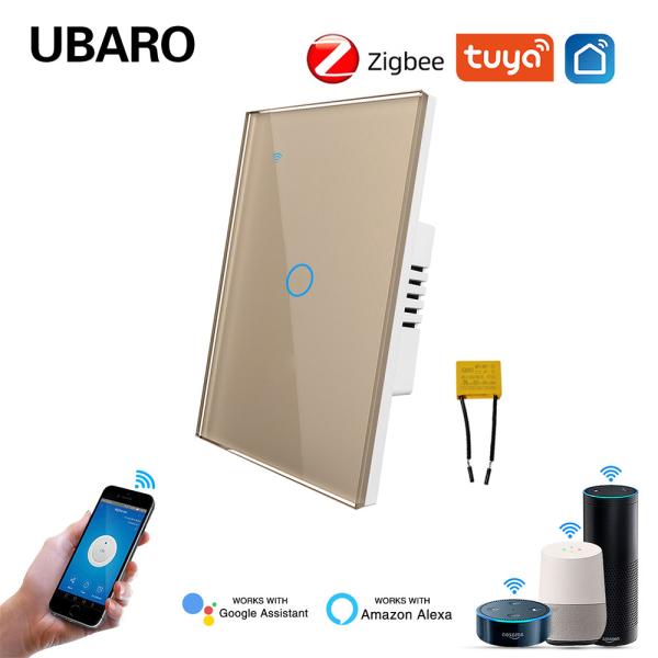 118 タイプ 1 ギャング US/BR/AU 標準ライブワイヤー制御スマート Zigbee スイッチ Zigbee ハブと互換性 110-240Vac 50/60Hz