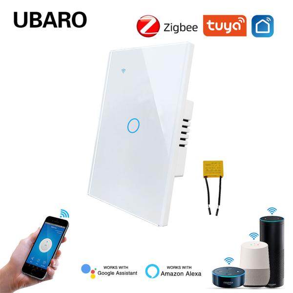 118 タイプ 1 ギャング US/BR/AU 標準ライブワイヤー制御スマート Zigbee スイッチ Zigbee ハブと互換性 110-240Vac 50/60Hz