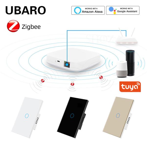 118 タイプ 1 ギャング US/BR/AU 標準ライブワイヤー制御スマート Zigbee スイッチ Zigbee ハブと互換性 110-240Vac 50/60Hz