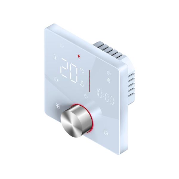 Smart Thermostat With 16A And 0.5℃ Temperature Control Accuracy WiFi Touch LED Integrated Screen Knob Floor Heating