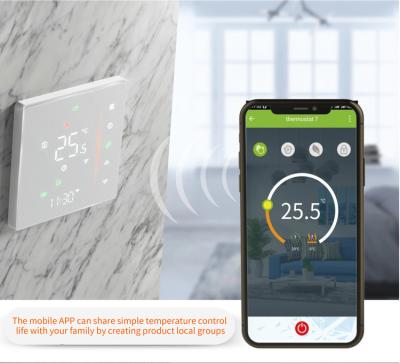 China Tuya WI-FI Smart Gas Boiler 3A Thermostat Temperature Controller Programmable Touch / Mobile APP/ Voice Control Compatible With Alexa/Google Homeor Central Heating With Temperature Calibration for sale