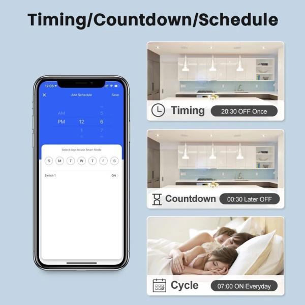 Zigbee Tuya 1CH Smart Circuit Breaker Switch Compatible With Alexa & Google Assistant Yandex Alice Voice Control Timming Set DIY