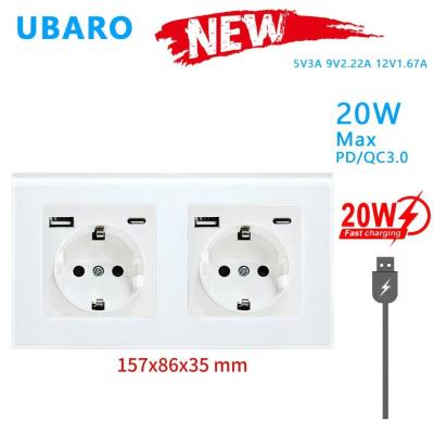 China 2 Type C 2 USB elektrische wandaansluiting Type 157 Europese standaard Te koop