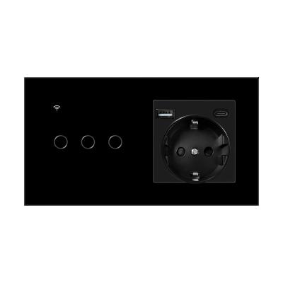 China Smart Switch And Socket Combining Essential Lighting Control with USB Type C Output and Voice Assistant Support in PC Plastic Housing for sale