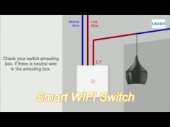 La aplicación de interruptor inteligente de control remoto/voz/tiempo de control compartido de interruptor inteligente WI-FI 5-400W/gang