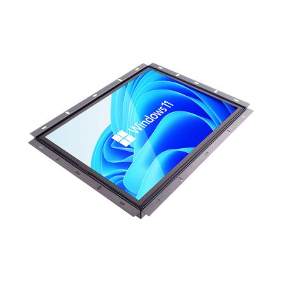 China Industrial Metal Open Frame LCD Monitor with 300 cd/m2 Brightness and HDMI VGA DVI Ports for sale