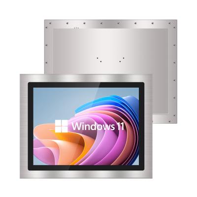 Cina schermo multi tocco ad alta capacità monitor LCD impermeabile VGA DVI USB 4 3 rapporto di aspetto 250-1500cd/m2 luminosità in vendita