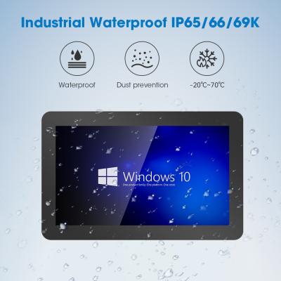 China 256G SSD 8GB Memory 350 Nits Industrial Touch Screen Panel Pc With VGA COM USB RJ45 Audio JACK for sale