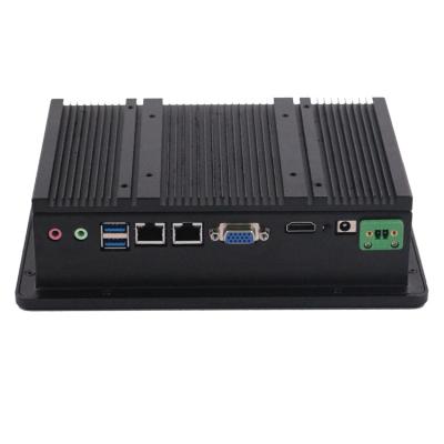 China USB/RJ45/COM/VGA/HDMI/DC12V Fanless Industrial Panel PC with 12-36V Input Voltage for sale