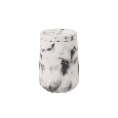 China Dyed Concrete Candle Holder With Lid 100% Soybean Wax for sale