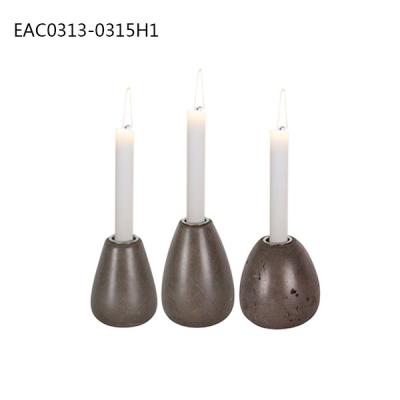 China 2015 latest design high quality handmade decorative small cement candle holder for sale