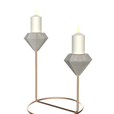 China Golden Supplier Wedding Decorative cement  Candle Holder for sale