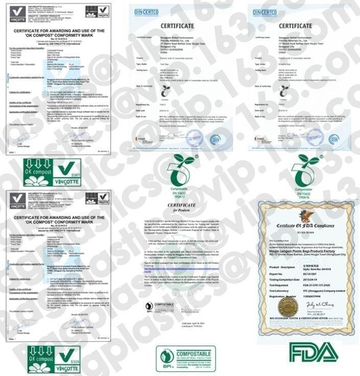 BIO ECO FIRENDLY CORN STARCH PACKAGING - YANTAI BAGEASE COMPOSTABLE BAGS & PRODUCTS CO.,LTD.