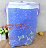 China Biodegradable drawstring laundry poly bag,Cotton string LDPE plastic laundry bag custom poly bag drawstring bag bagease for sale