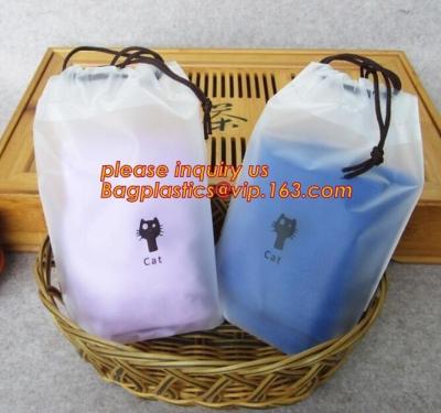 China Biodegradable Cotton string LDPE plastic laundry bag custom poly bag drawstring bag,Customized Logo Printed Poly Drawstr for sale
