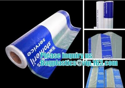 China Clear Polythene 21x4x54'',0.8mil Dry Cleaning Bags and Perforated Plastic Bags on Roll with Custom Printing for Laundry for sale