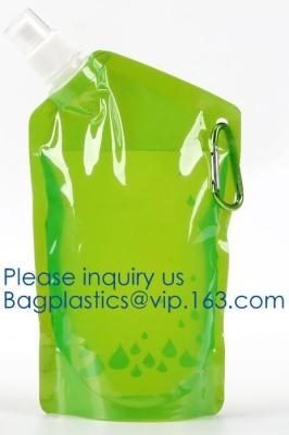 China El subir modificado para requisitos particulares imprimió el bolso plegable formado camiseta plegable libre de la botella de agua de la botella de BPA, 250ml-600ml Co plegable en venta