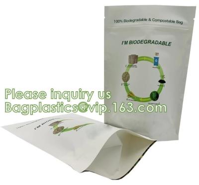 China Bagease Bagplastics Brown Kraft Compostable k Food Standup White Resealable Big Stock Plain Paper Bags for sale