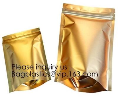 China Laminated Material Metalized Film Side Gusset Pouches,Digital Metaled Print Stand Up Metaled Pouch,Resealable Metalized for sale