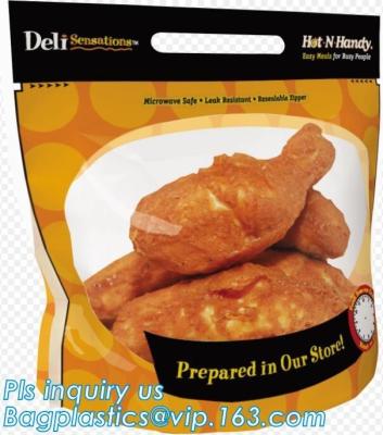 Bolso fresco del embalaje del pollo, levantándose el bolso caliente del pollo asado con la manija, bolso del pollo para realizar el bolso del pollo frito