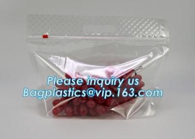 China frosted reclosable zipper plastic bags with slider k, round bottom slider grape bag/table grape bag used in graper for sale
